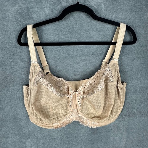 Panache Envy Bra Womens 38K Beige Underwire Stretch Lace Side Support ...