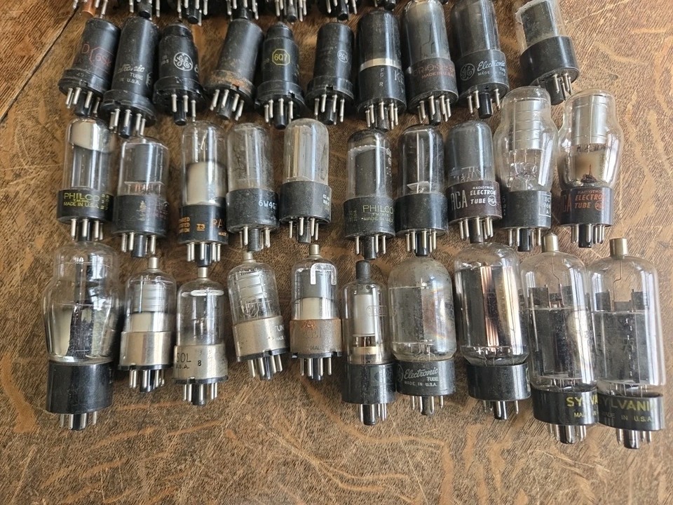 Vintage Mixed Lot Of 100 Radio TV Vacuum Tubes Craft Art Steampunk | eBay