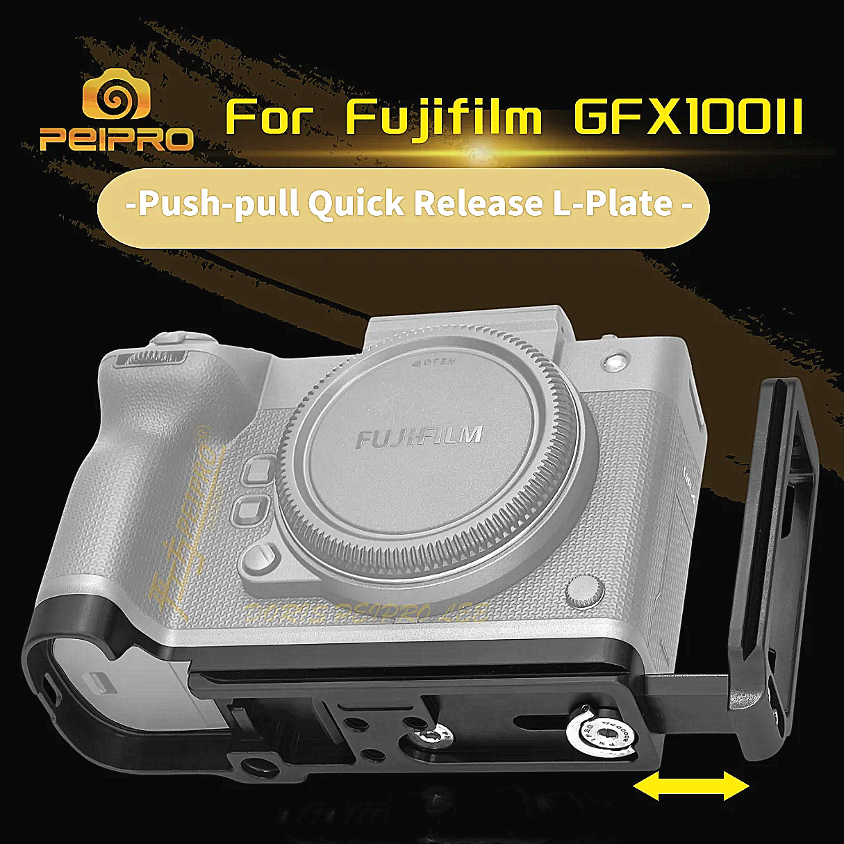 PEIPRO Metal Quick Release L-Bracket Hand Grip Plate for Fujifilm Fuji ...
