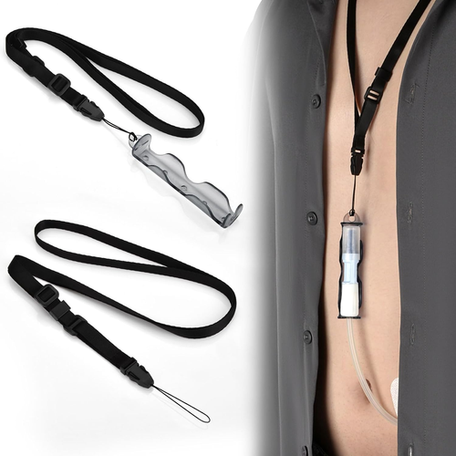 1 PCS PD Catheter Holder with 2 PCS Adjustable Necklace Lanyards ...