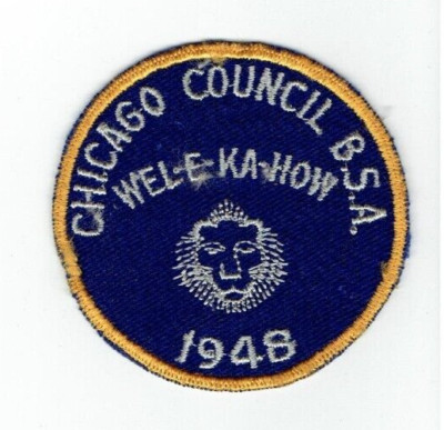 1948 Chicago Council WEL-E-KA-HOW BSA Patch 3 Inch Lion | eBay