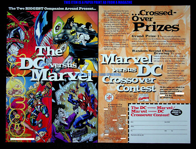 DC Versus Marvel Comics Contest 1996 Trade Print Magazine Ad Poster ...