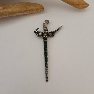 VINTAGE 900 STERLING SILVER UNIQUE SWORD POCKET PIECE STAMPED 900 | eBay