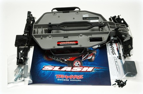 NEW Traxxas Slash 2WD Conversion Chassis Gray Pre-Roller Slider SCT ...