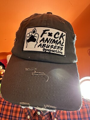 Pup Active Hat -Distressed Dad- F*ck Animal Abusers | eBay