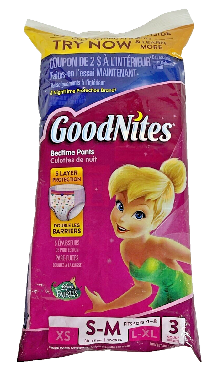 Tinkerbell Goodnites GoodNites Bedtime Pants For Sale In Duncanville,