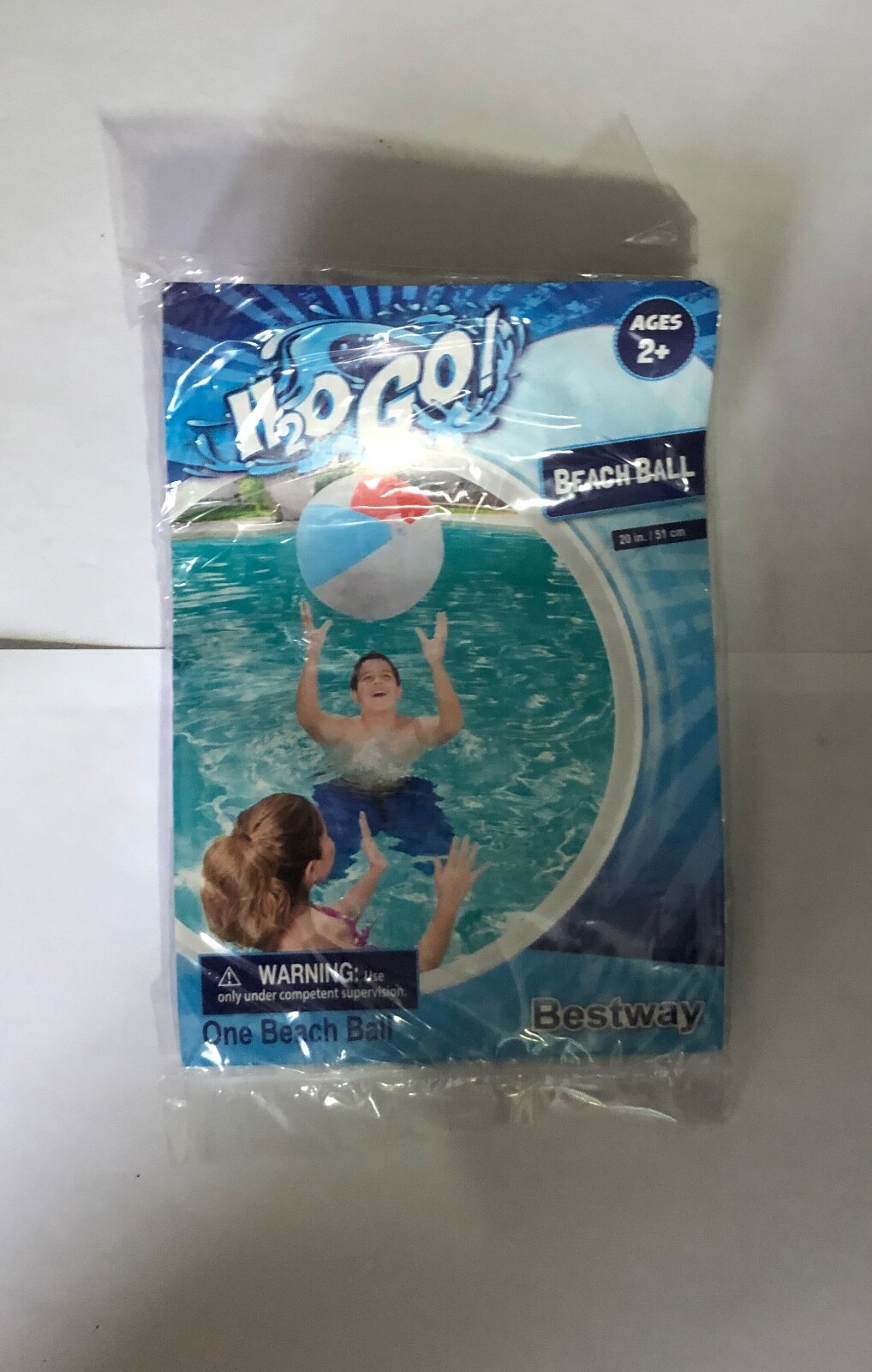 2 Bestway Beach Balls 20" Inch H2O GO! Inflatable Pool Toy Party ...