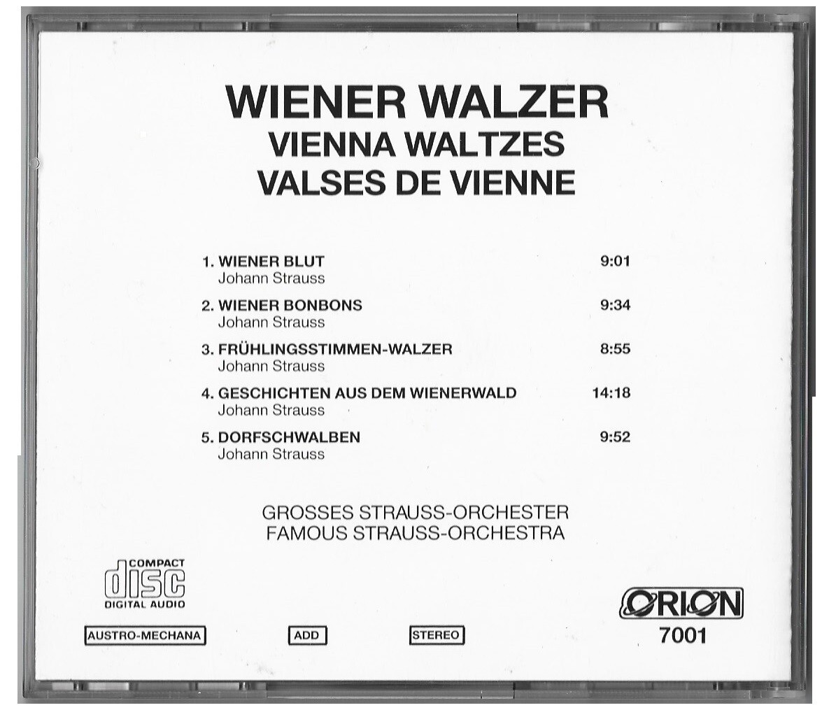 made in austria strauss valses wiener walzer vienna waltzes de vienne ...