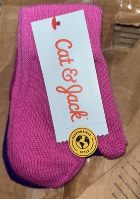 Toddler Mittens 3 Pack Cat & Jack Pink Magenta Purple 2T-5T Gloves | eBay