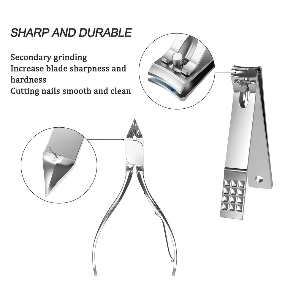 Manicure, Pedicure Kit, Nail Clippers, Professional Grooming Kit, Nail ...