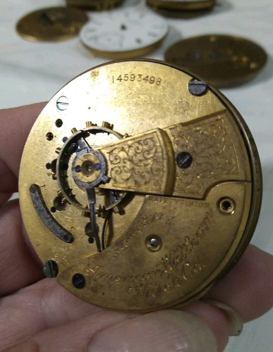 Six Vintage WALTHAM Pocket Watch Movements for Parts or Repair (Lot ...