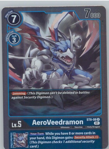 Digimon TCG AeroVeedramon ST8-08 R Foil Starter Deck 08: Ulforce ...