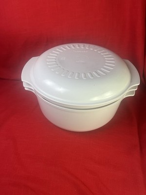Tupperware Microwave Stack Cooker/Steamer Almond Pieces.3qt-3l 7”x 11 ...
