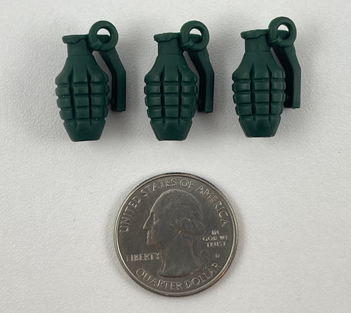 Hasbro GI Joe MK 2 PINEAPPLE GRENADE LOT OF 3 1/6 Scale Figure Weapon ...