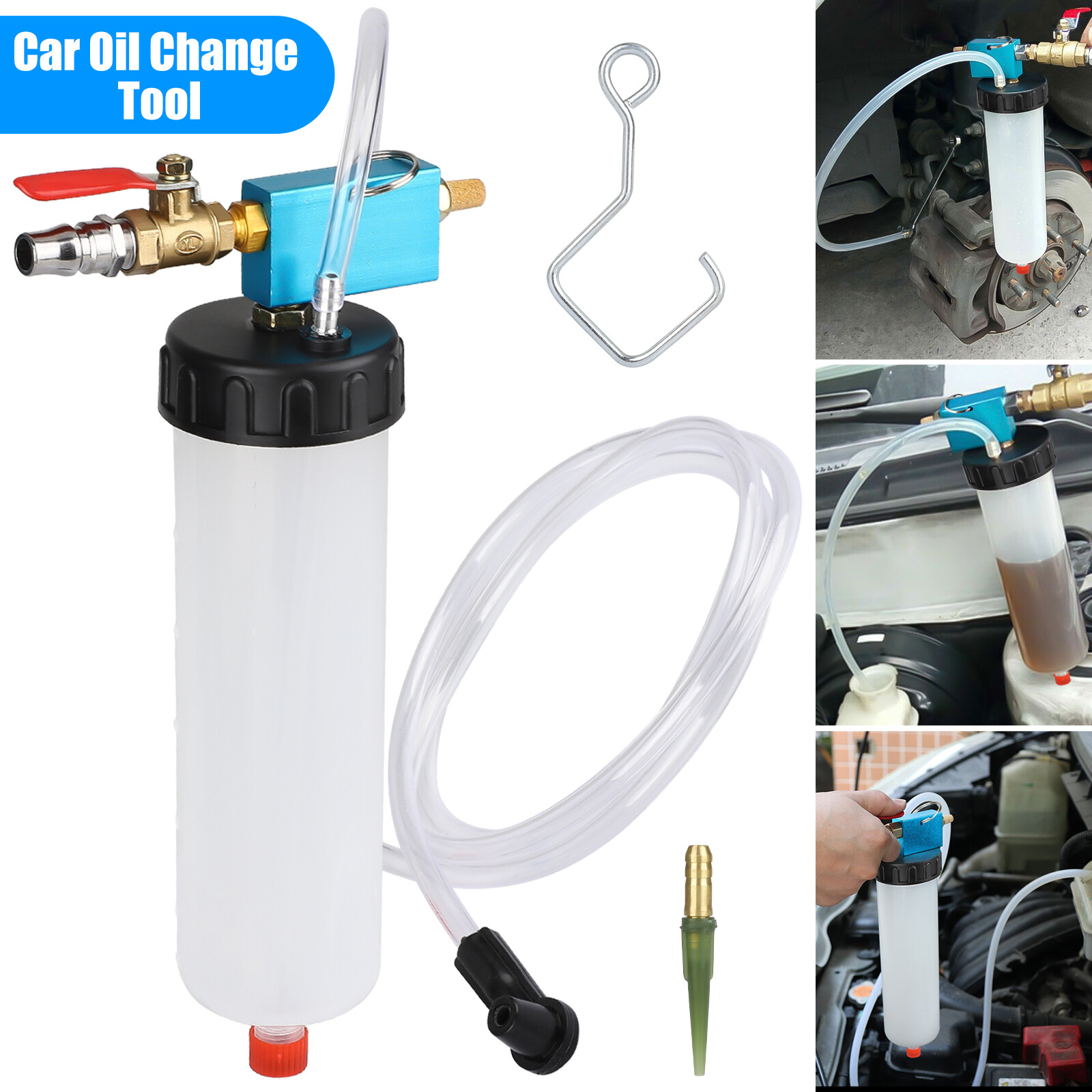 Car Vehicle Vacuum Brake Bleeder Tank Fluid Oil Change Pump Equipment ...