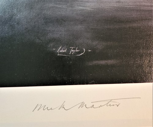 DAMBUSTERS Print signed by Robert Taylor and Sir Harold (Mick) Martin ...