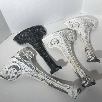 Set Of 4 Vintage Ornate Cast Aluminum Metal Table Legs | eBay