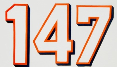 MIAMI DOLPHINS TEAM ISSUED WHITE & ORANGE 4 1/4" FOOTBALL JERSEY ...