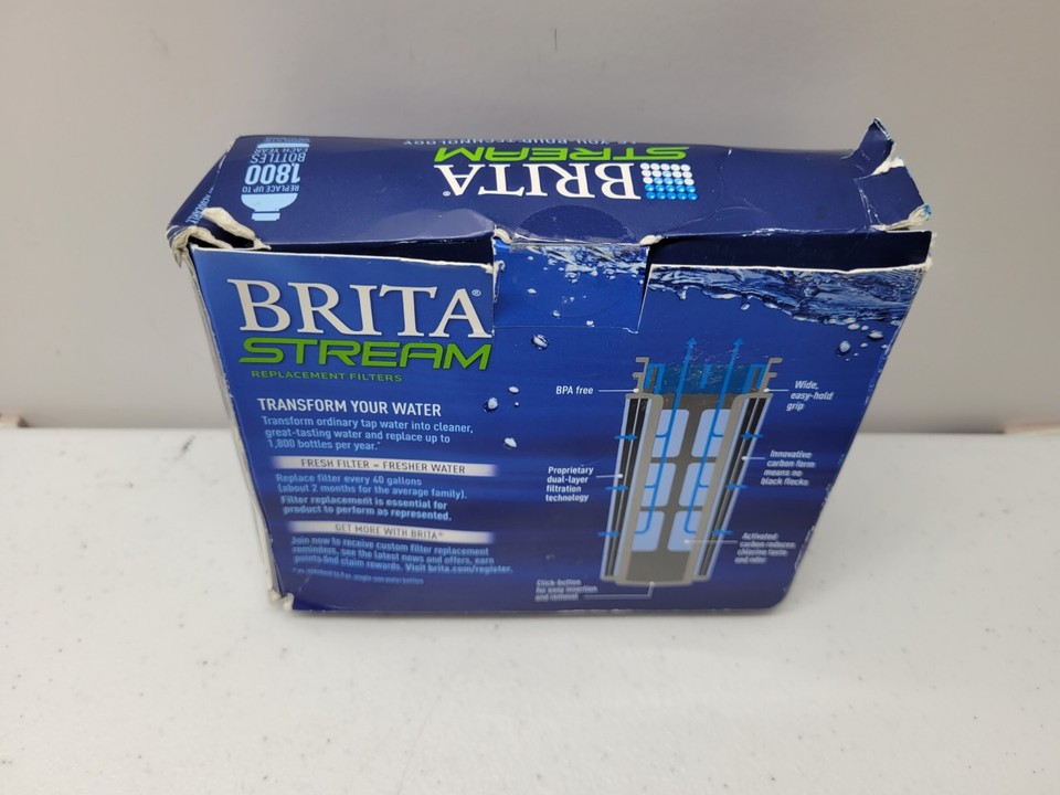 Brita Stream Pitcher Replacement Water Filter 3 Pack New | eBay