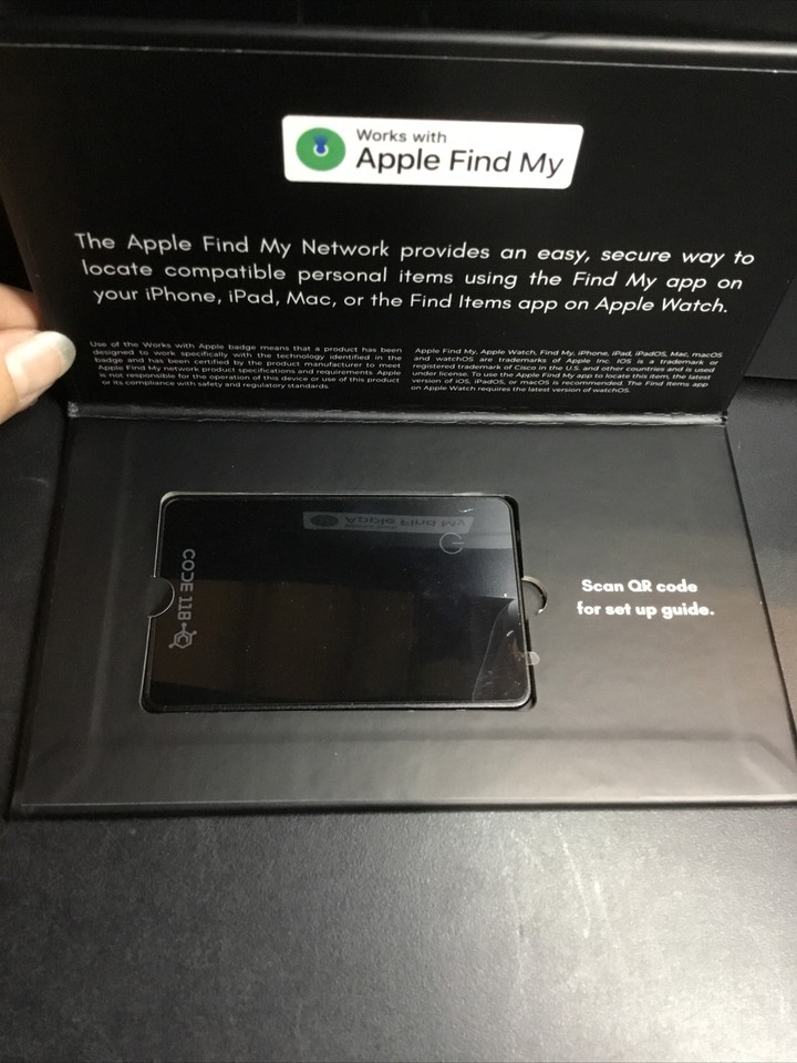 Code 118 Tracker Card Works with Apple Never Lose Your Wallet Again NEW ...