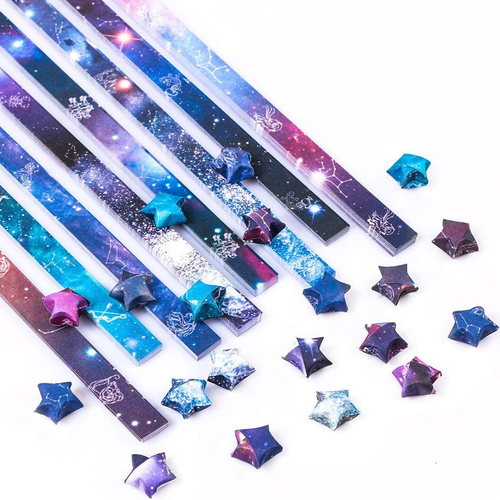 540 Sheets 12 Constellation Lucky Star Origami Paper Strips Galaxy, 8 ...