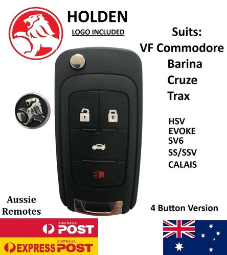 HOLDEN Commodore VF HSV ute 4 button key shell + genuine badge emblem ...