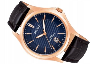 Pulsar Men's, Brown Leather Strap, Blue Dial Quartz Watch PS9388 | eBay UK
