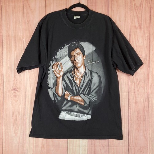Y2K Scarface T-shirt Mens Sz XL Movie Promo Al Pacino Tony Montana Hip ...