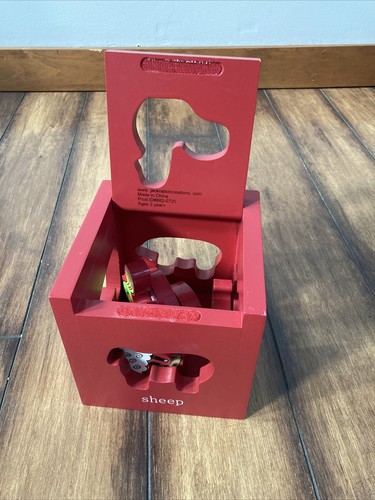 Jack Rabbit Creations Wooden Cube Animal Sorter Duck Sheep Cow Pig ...