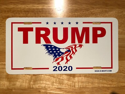 TRUMP 2020 (EAGLE FLAG) License Plate. | eBay