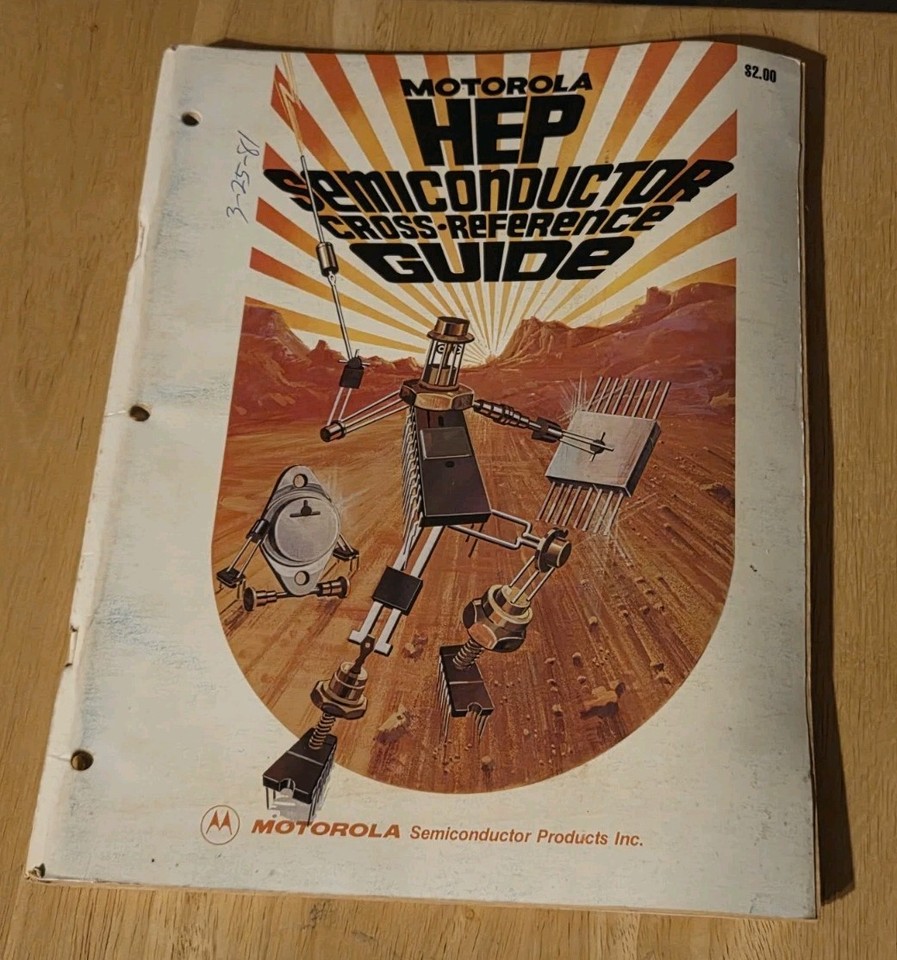 Vtg 1978 MOTOROLA HEP Semiconductor Cross Reference Guide Book COMPUTER ...