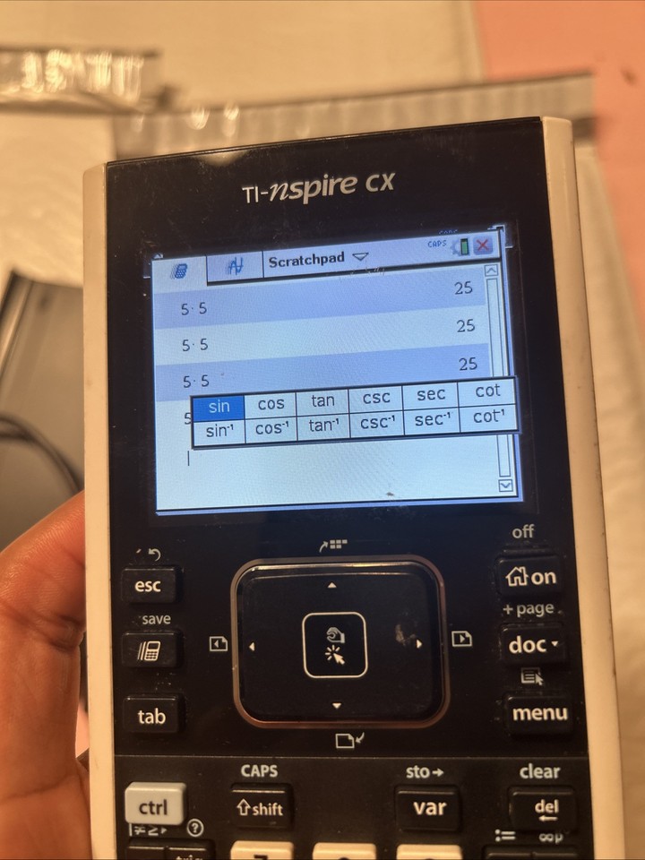 Texas Instruments TI Nspire CX Graphing Calculator With Cable Tested ...