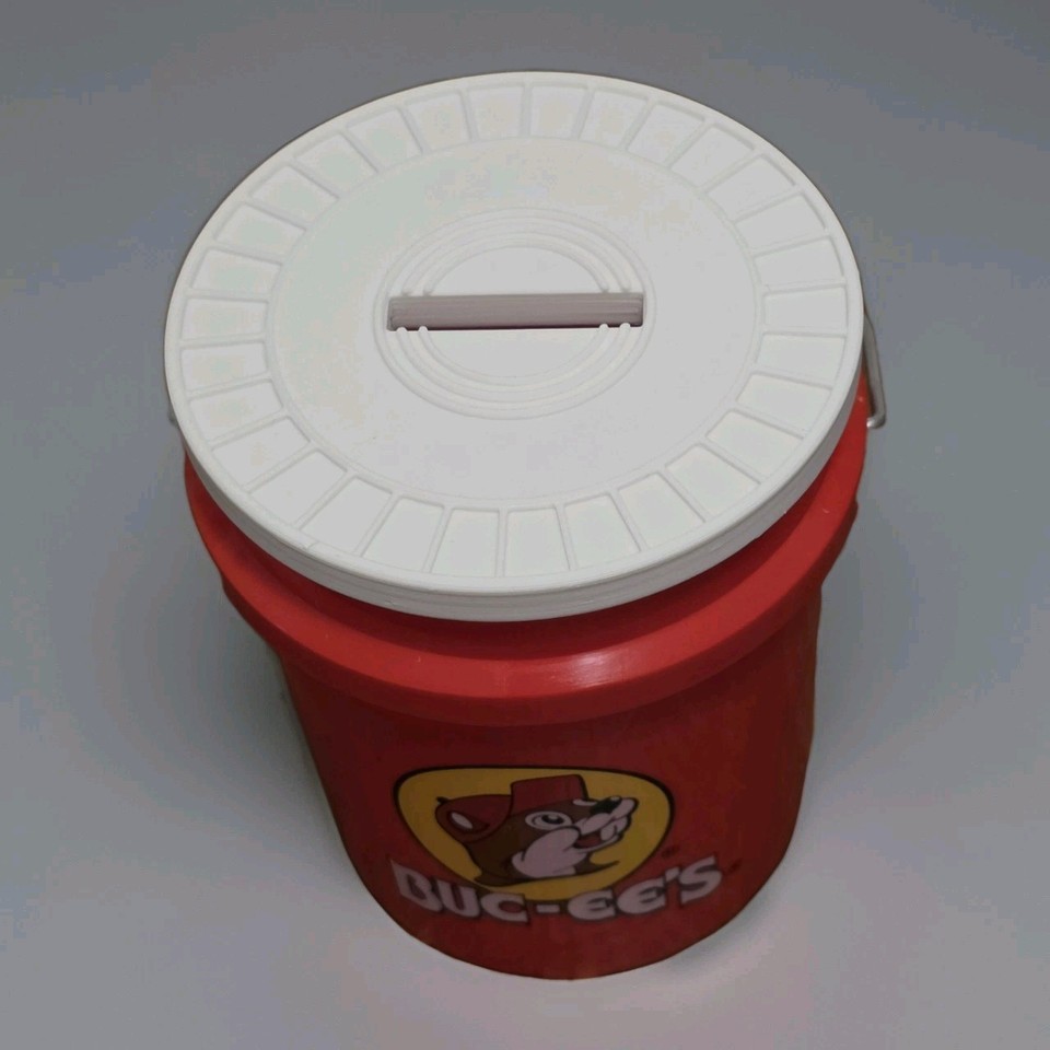 Bucees Mini Bucket and Lid (with Coin Slot) Piggy Bank Change Buc-ee’s ...