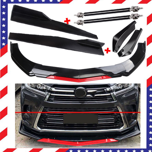 Front Rear Bumper Lip Spoiler Splitter Body Kit Side Skirt For Toyota ...