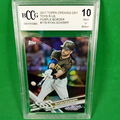 Ryan Schimpf 2017 Topps Chrome #179Baseball Card Purple Edge Opening ...