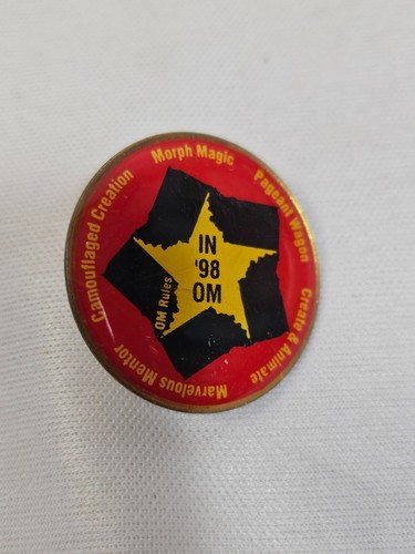 VTG 1998 INDIANA IN OM Odyssey Of The Mind Enamel Pin Pinback Original ...