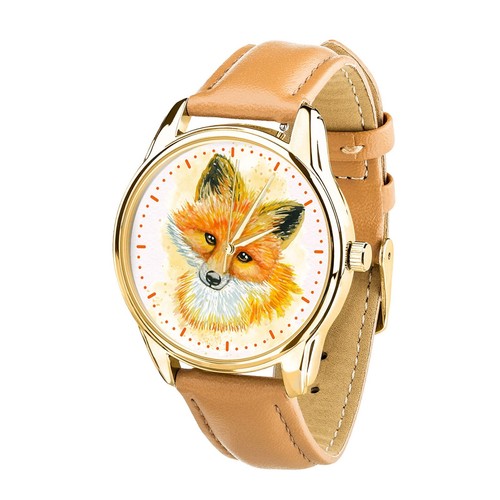 Cute Fox Watch, Vibrant Watercolor Animal Art, Nature Foxes Lover ...