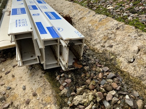 3x UPVC add-on door window extension packer header kit 40mm by 1850 for ...