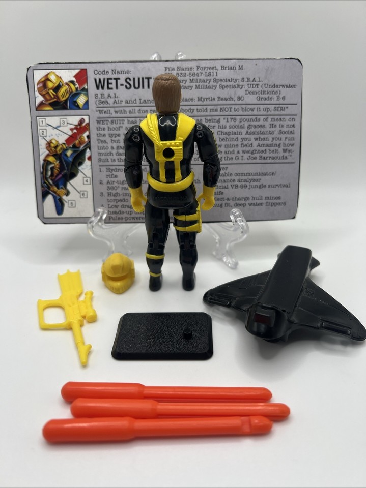 1992 GI JOE WET-SUIT v3 100% COMPLETE WITH FILE CARD | eBay