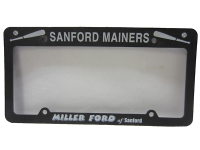 Vintage~MILLER FORD~SANFORD MAINE~ MAINERS BASEBALL License Plate Frame ...