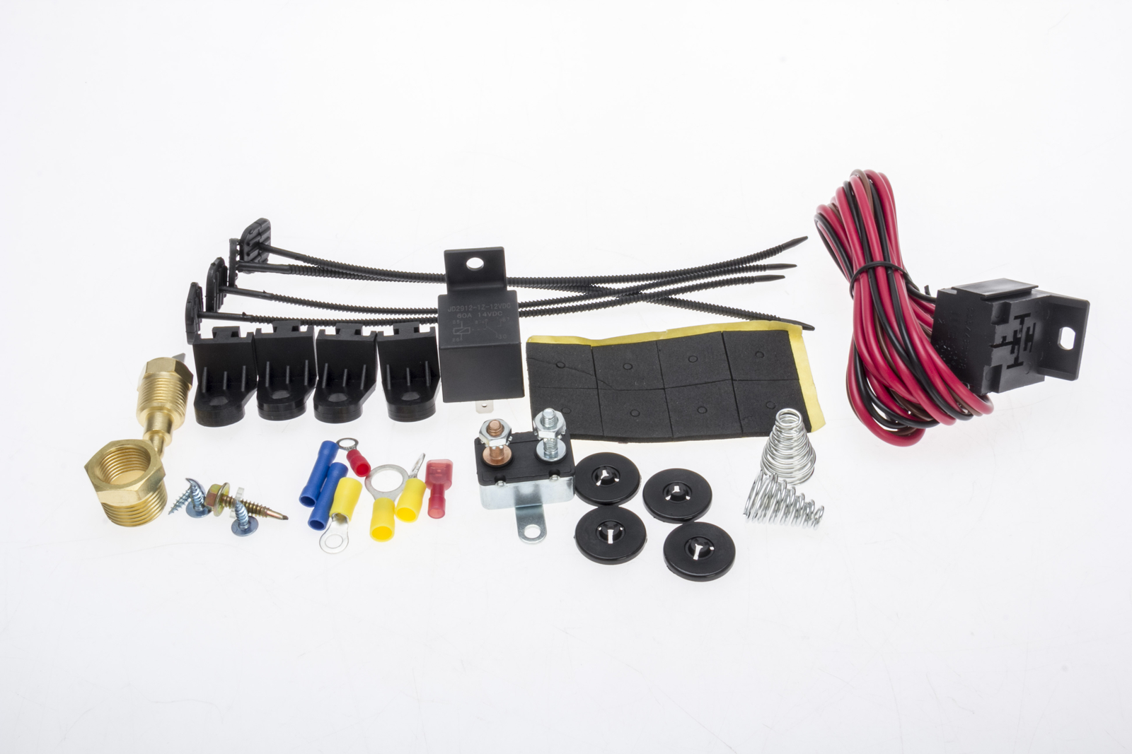 12V 16 Inch Car Electric Radiator Cooling Fans Thermostat Fan Relay ...