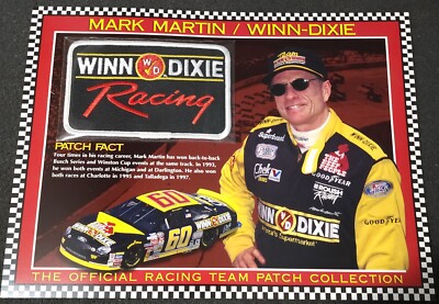 MARK MARTIN WINN DIXIE OFFICIAL RACING TEAM PATCH WILLERBEE & WARD ...