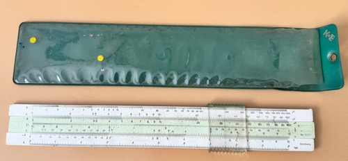 12 inch Slide Rule Albert Nestler Germany # 0251 Green Case Vintage | eBay