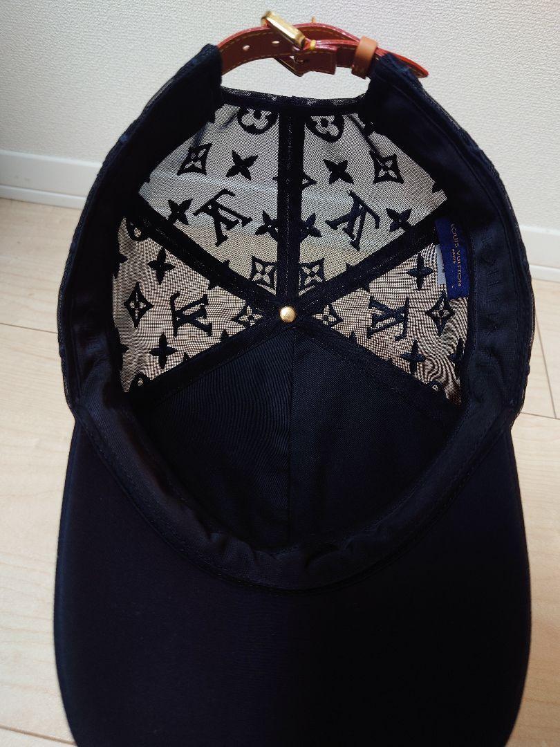 LOUIS VUITTON Monogram Mesh LV Baseball Cap Hat Black L Size LOUIS VUITTON Monogram Mesh LV Baseball Cap Hat Black L Size