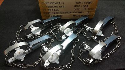 6 Duke # 0 Long Spring Foothold Traps Mink Muskrat Gopher Trapping ...