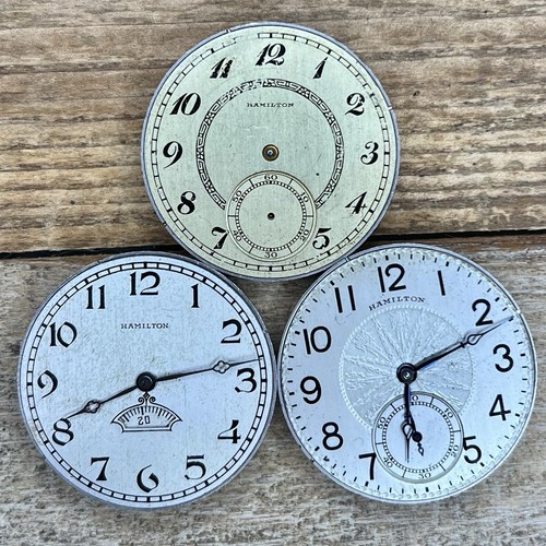 12s Hamilton Pocket Watch Movements - Grade 912 - 17 Jewels, Adjusted ...