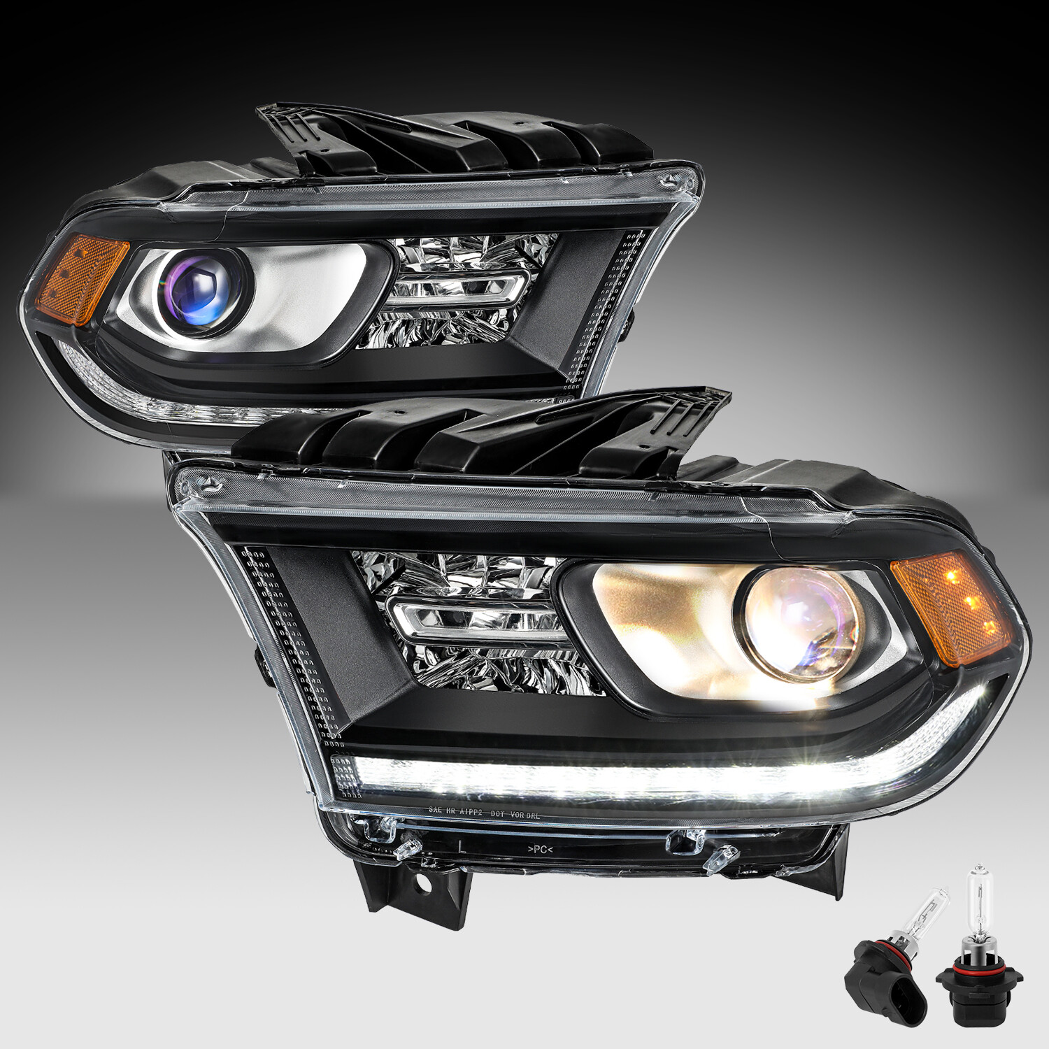For 2016-2020 Dodge Durango Headlights With LED DRL Halogen Headlamp LH ...