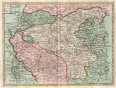 Grafschaft Mark Original Kupferstich Landkarte Le Rouge 1780 | eBay.de