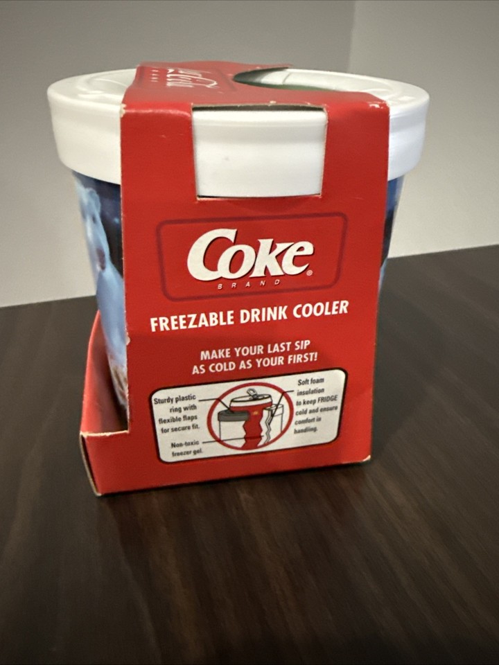Coca-Cola The Fridge Foam Freezable Drink Can Cooler Koozie Polar Bear ...