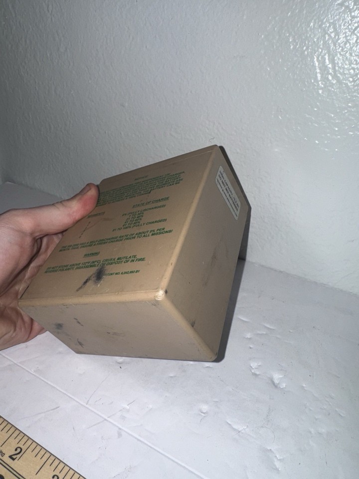 MILITARY ASIP RADIO BATTERY 4 Bars Charged. Tan Military Surplus (#7 ...